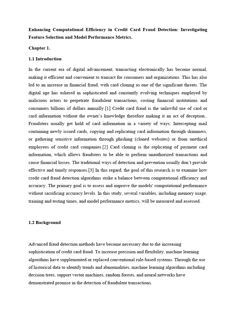 Enhancing Computational Efficiency in Credit Card Fraud Detection ...