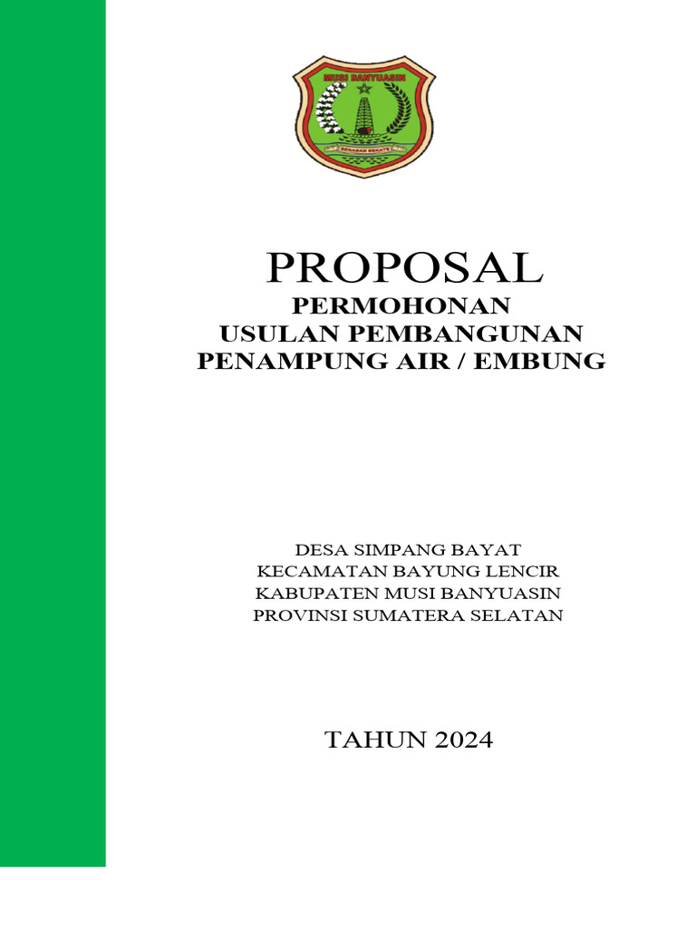 Proposal Embung | PDF