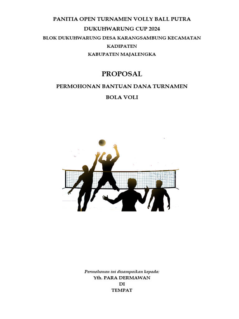 Proposal - Bantuan - DUKWAR CUP | PDF
