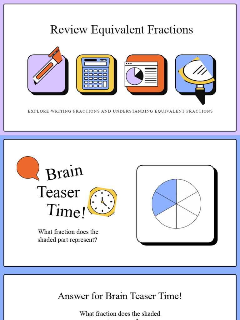 Review of Equivalent Fractions | PDF | Lexicology | Mathematical Concepts