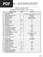 Transformer Specifications and Weights | PDF | Transformer | Power ...