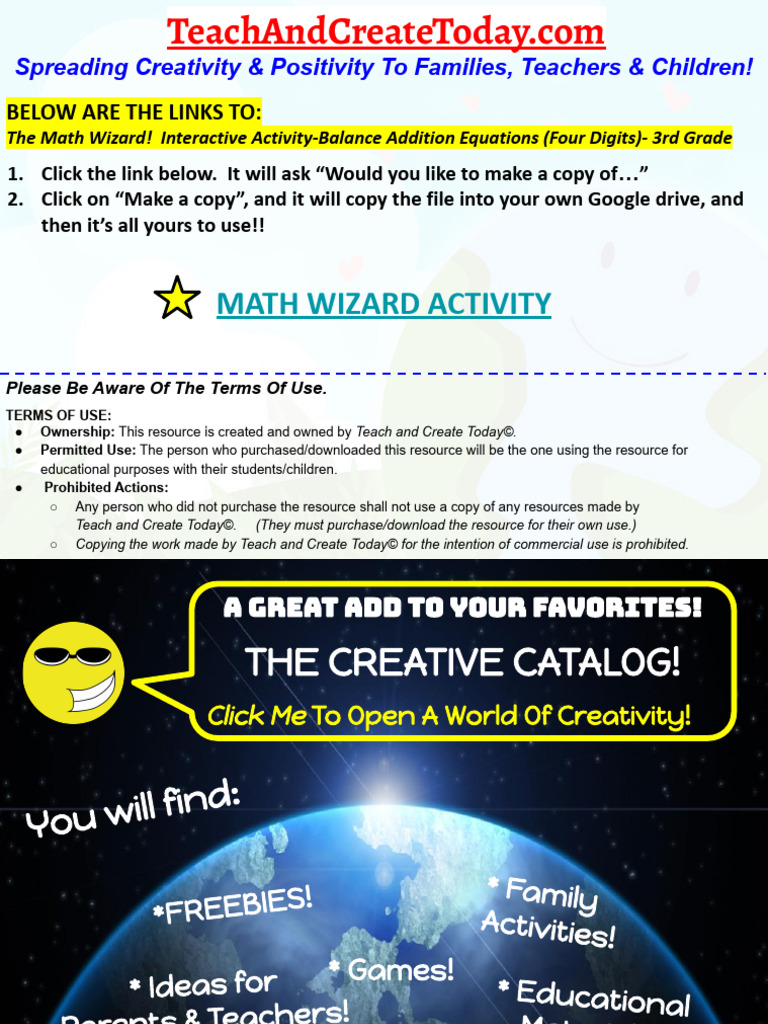 Math Wizard Activity: Spreading Creativity & Positivity To Families ...