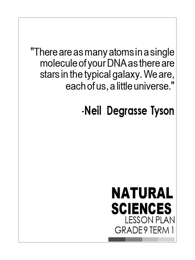 Grade 9 Natural Sciences Lesson Plan | PDF | Cell (Biology ...