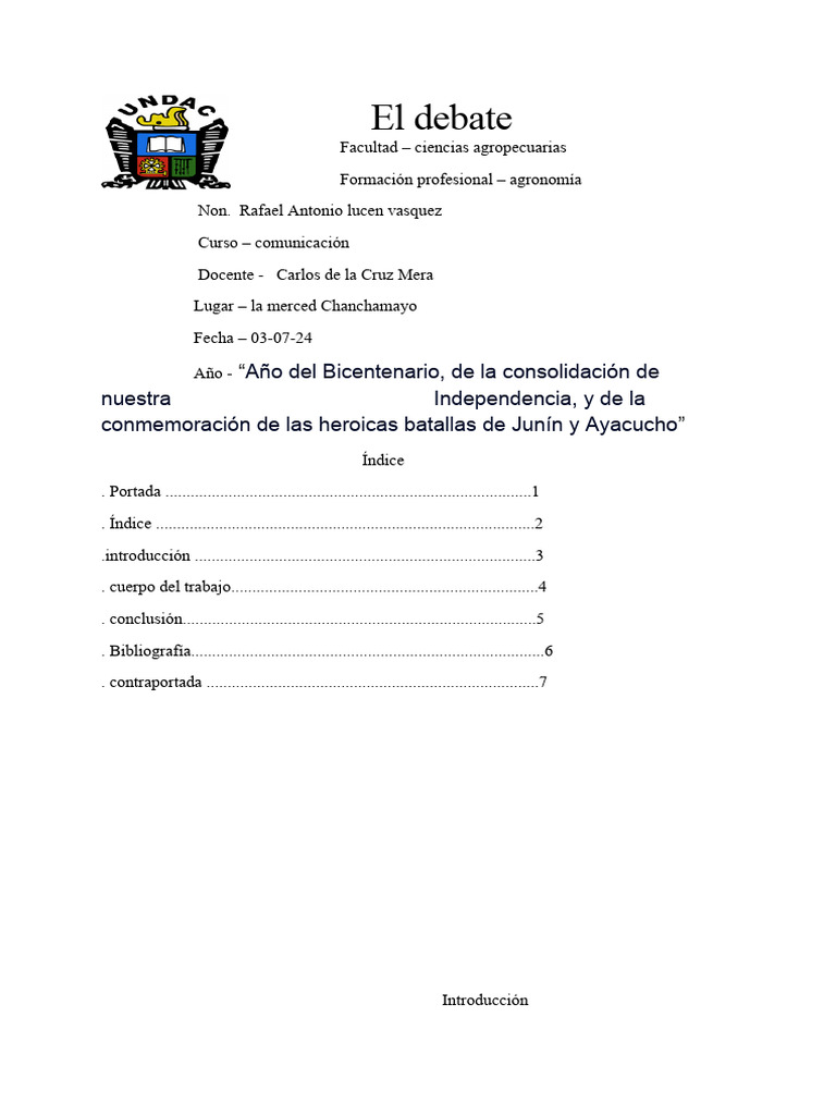 Estructura Efectiva de un Debate | PDF | Argumento | Pensamiento