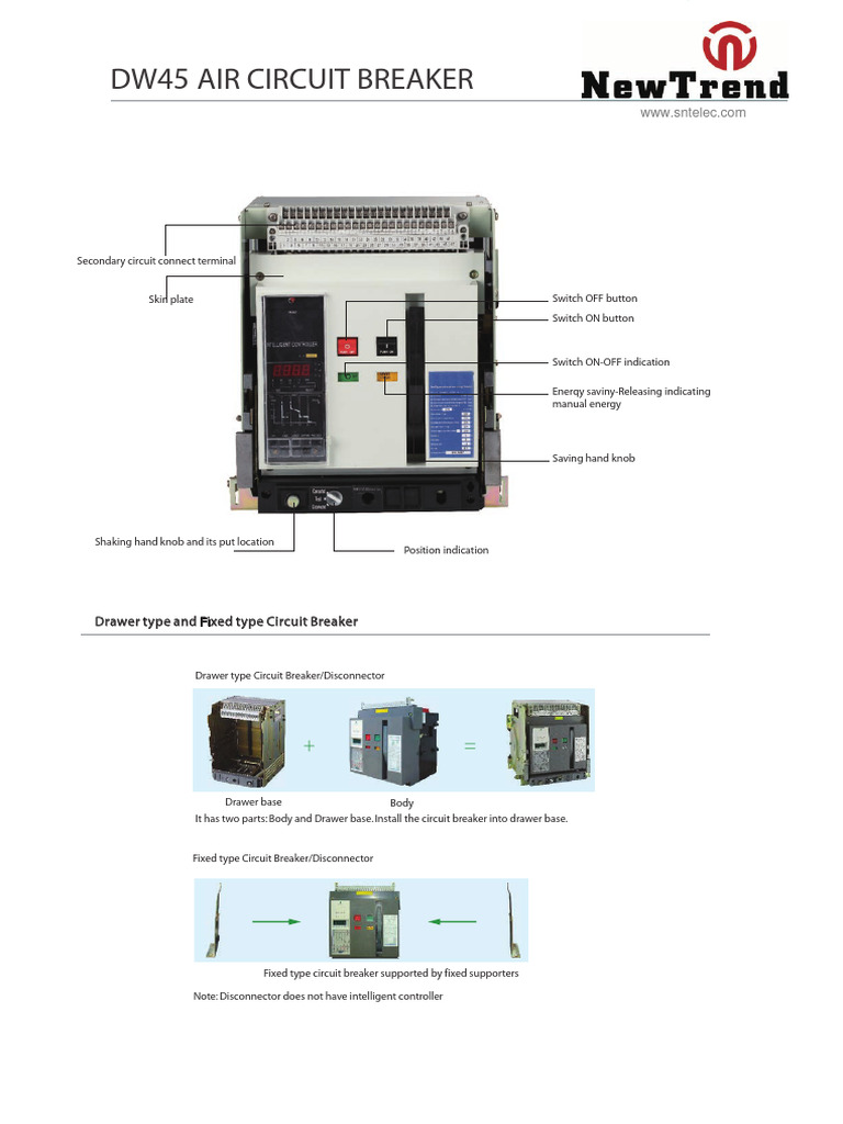 DW45 1140V Acb | PDF | Switch | Alternating Current