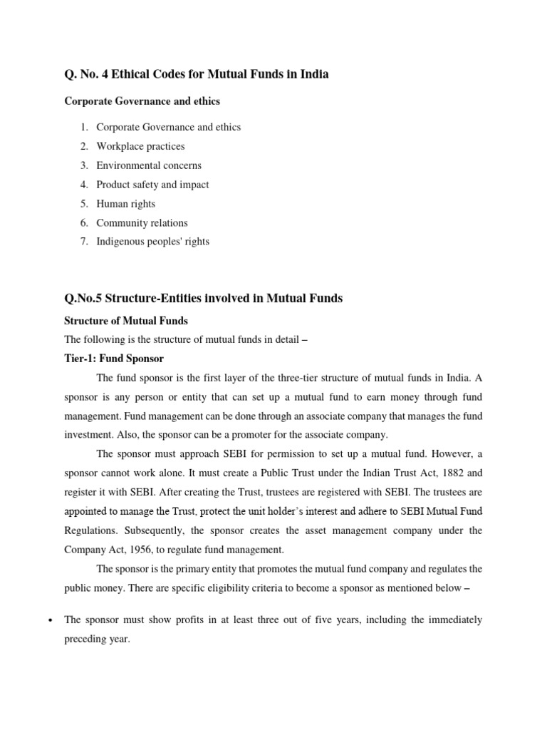 Ethical Codes in Indian Mutual Funds | PDF | Mutual Funds | Audit