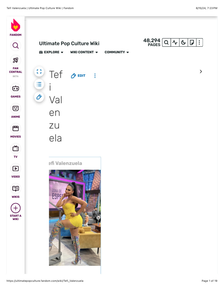 Tefi Valenzuela - Ultimate Pop Culture Wiki - Fandom | PDF | Social ...