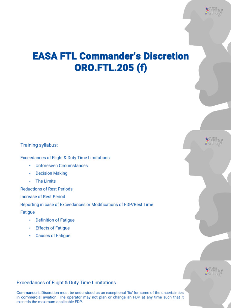 Easa FTL Commander S Discretion | PDF | Sleep | Sleep Deprivation