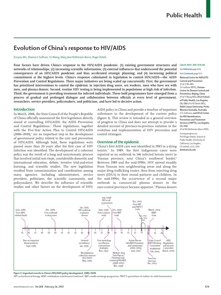 Evolution of China S Response To HIV AIDS | PDF | Hiv/Aids | Hiv