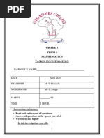 Grade 5 Mathematics Project Term 3 2022 - 240702 - 051433 | PDF | Shape ...