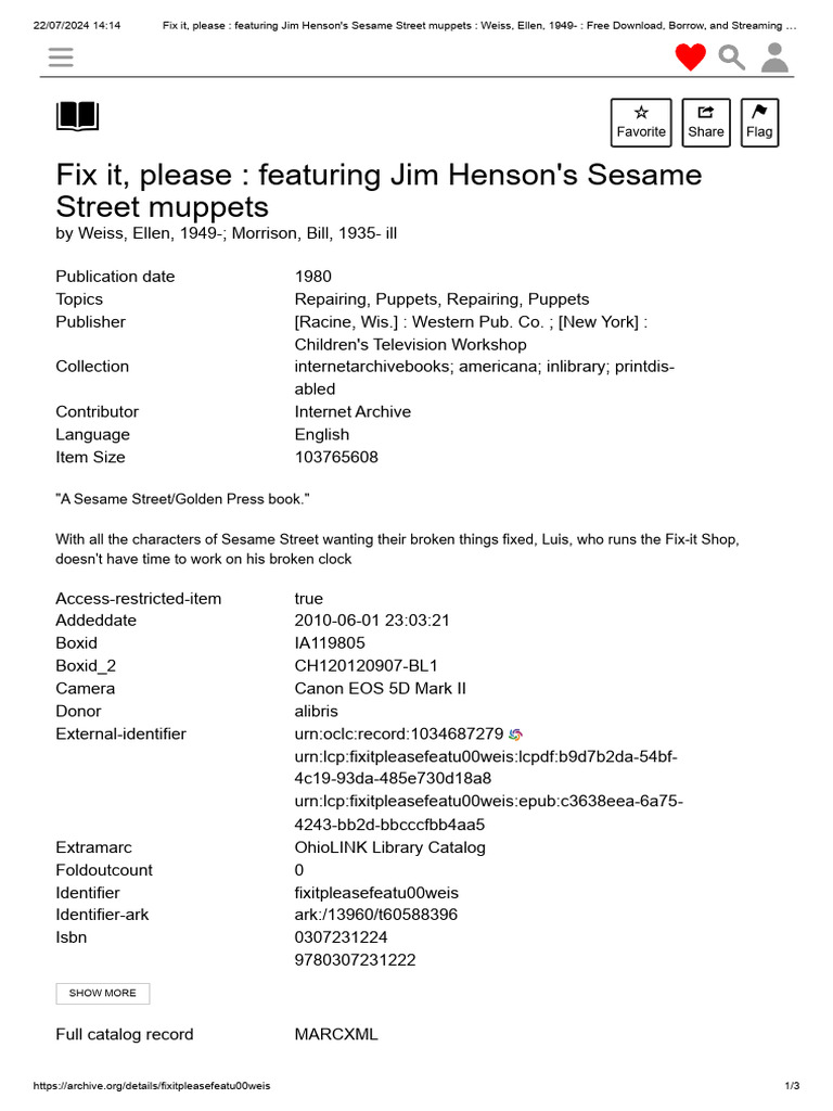 Fix it, please | PDF | The Muppets | Sesame Street