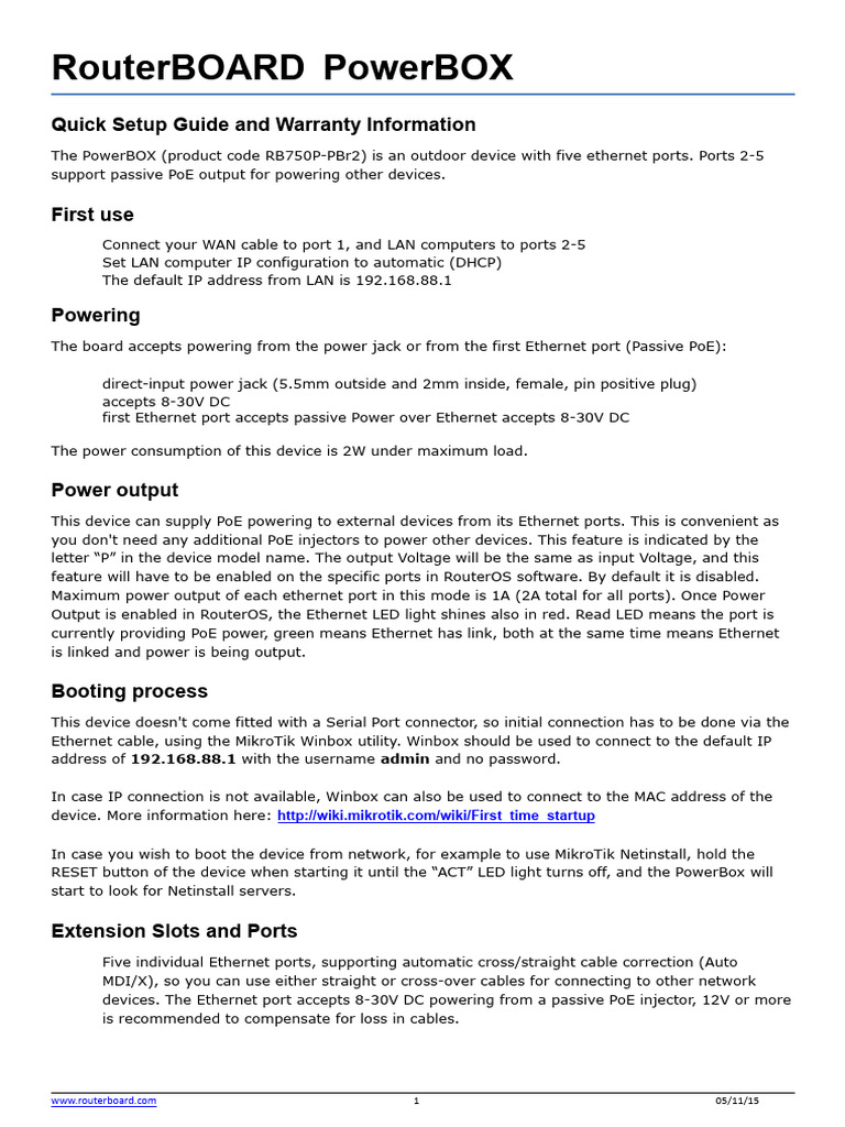 RB750P-PBr2-qg | PDF | Computer Networking | Computing