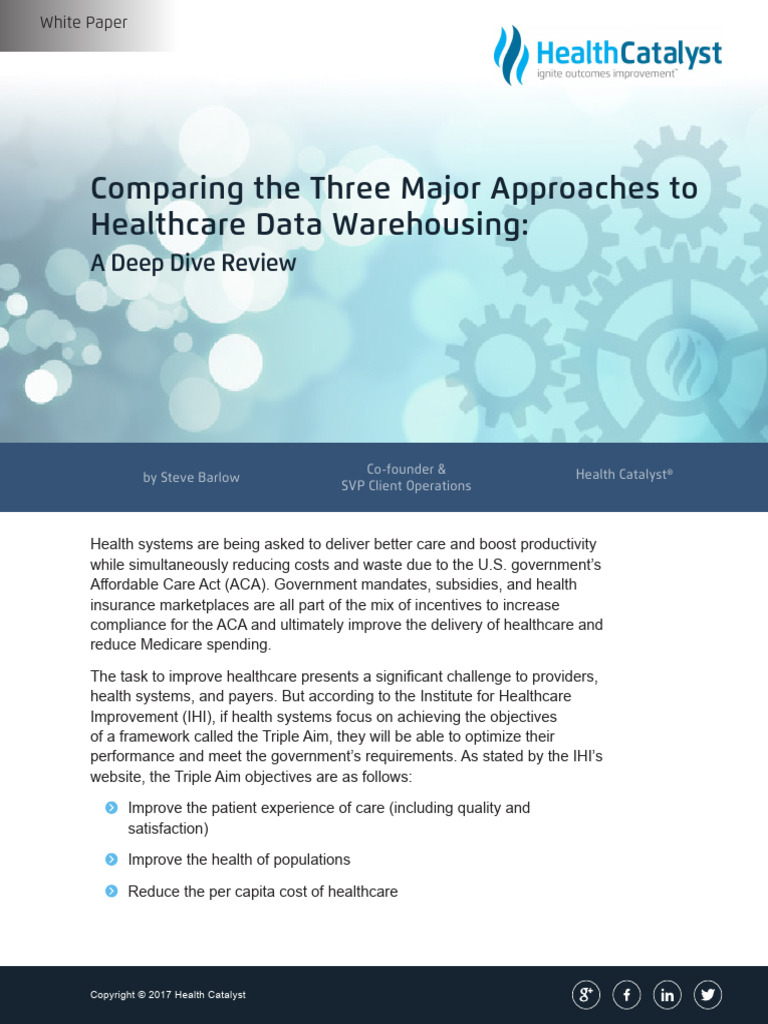 Whitepaper The Three Major Approaches | PDF | Data Warehouse | Health Care
