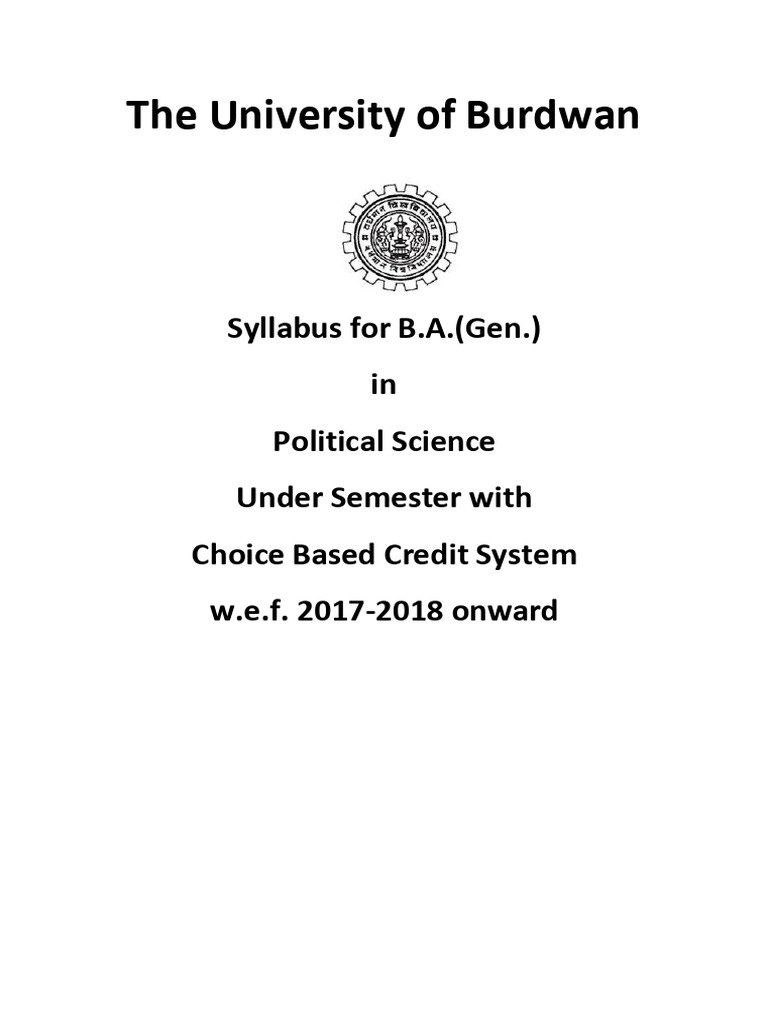 Syllabus BAP POLSC 2017-2018 | PDF | Political Philosophy | Government Of India