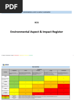 Environmental Aspects and Impact Register Template | PDF | Waste ...