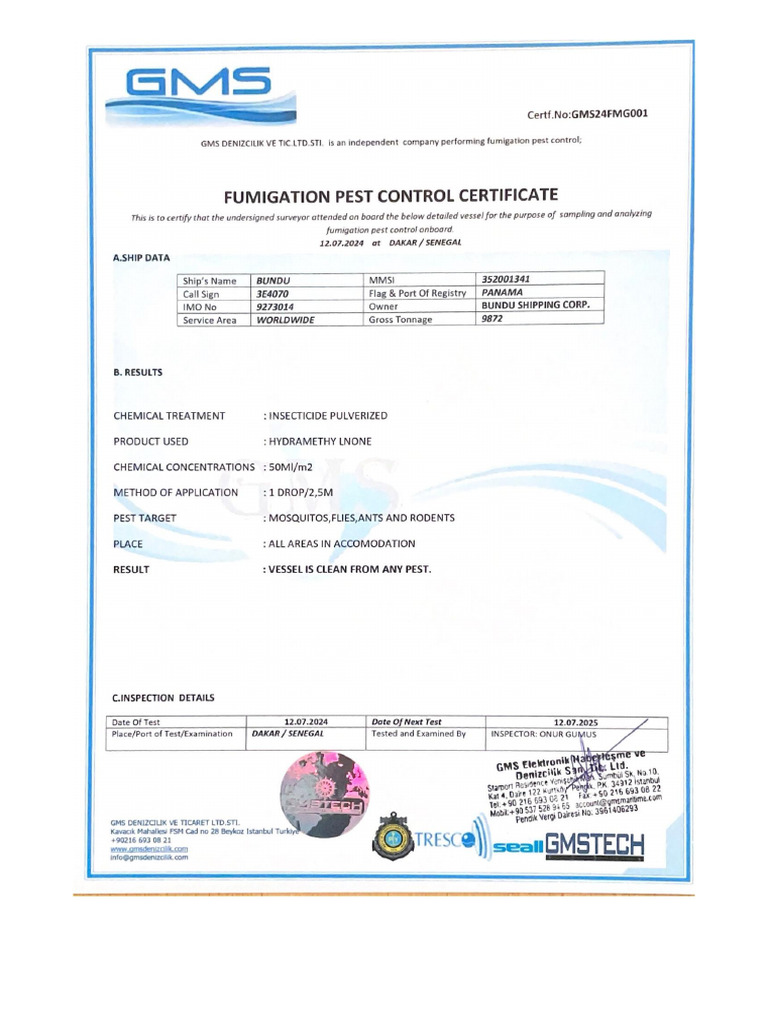 Fumigation Pest | PDF