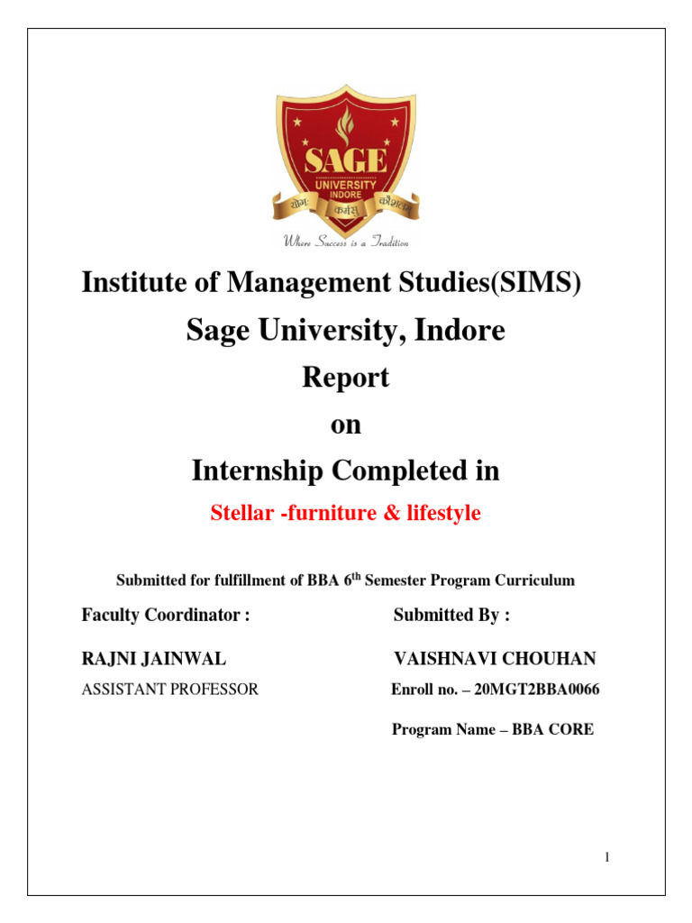 formate Internship report (1) | PDF | Retail | Experience