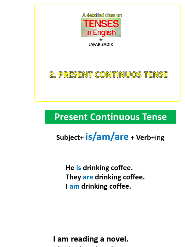 TENSES (Part-2) - Present Continuous | PDF