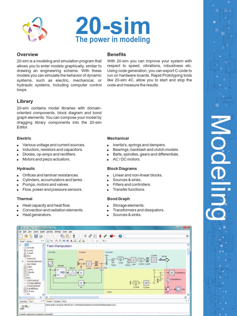 20-Sim 4.1 Detail A4 | PDF | 3 D Modeling | Mathematical Analysis