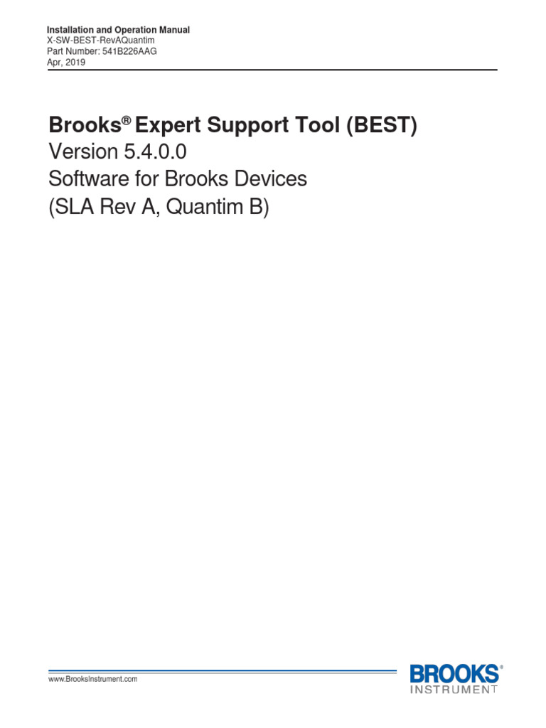 Brooks Expert Support Tool | PDF | Electrostatic Discharge | Personal ...