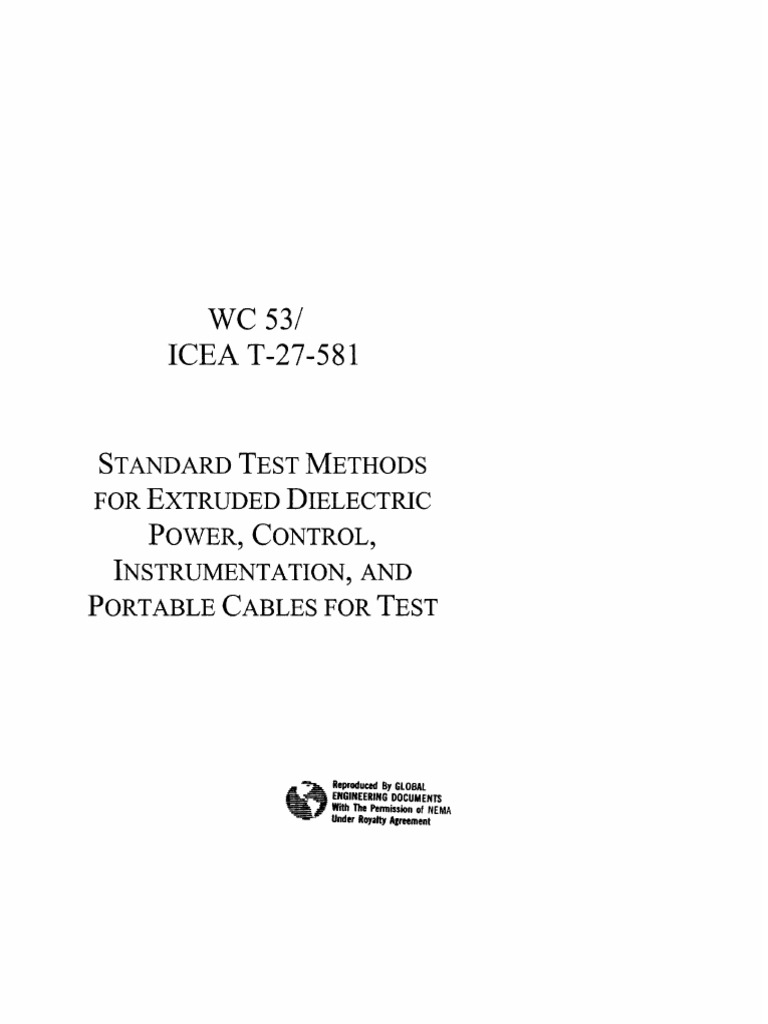 ICEA T-27-581-2000 Dielectricos Cables Extrusados | PDF