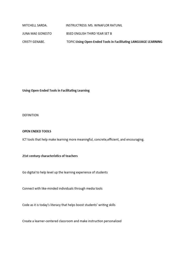 Using Open Ende WPS Office | PDF | Learning | Pedagogy