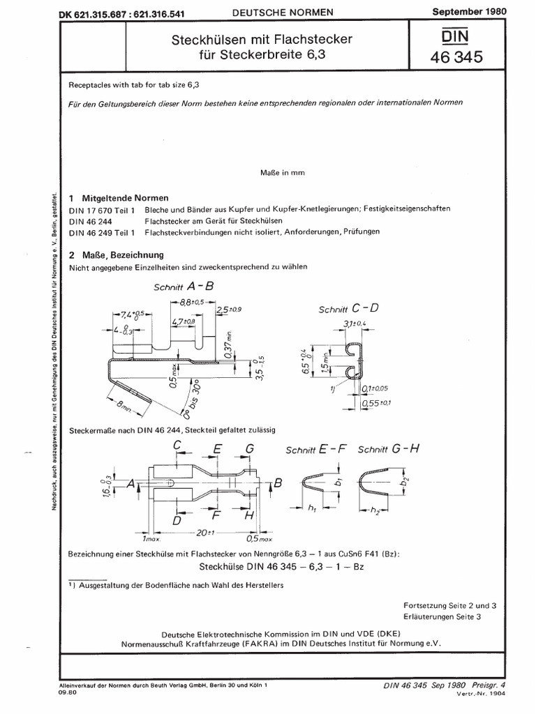 Din 46345 1980-09 | PDF