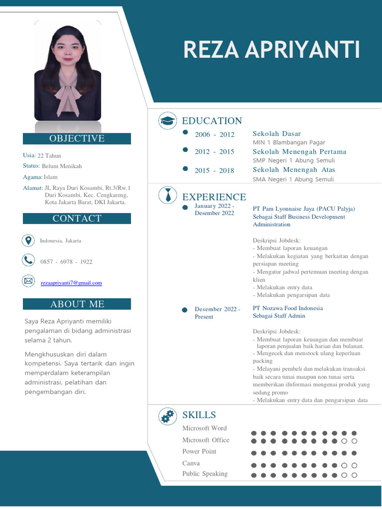 Template CV 2 | PDF