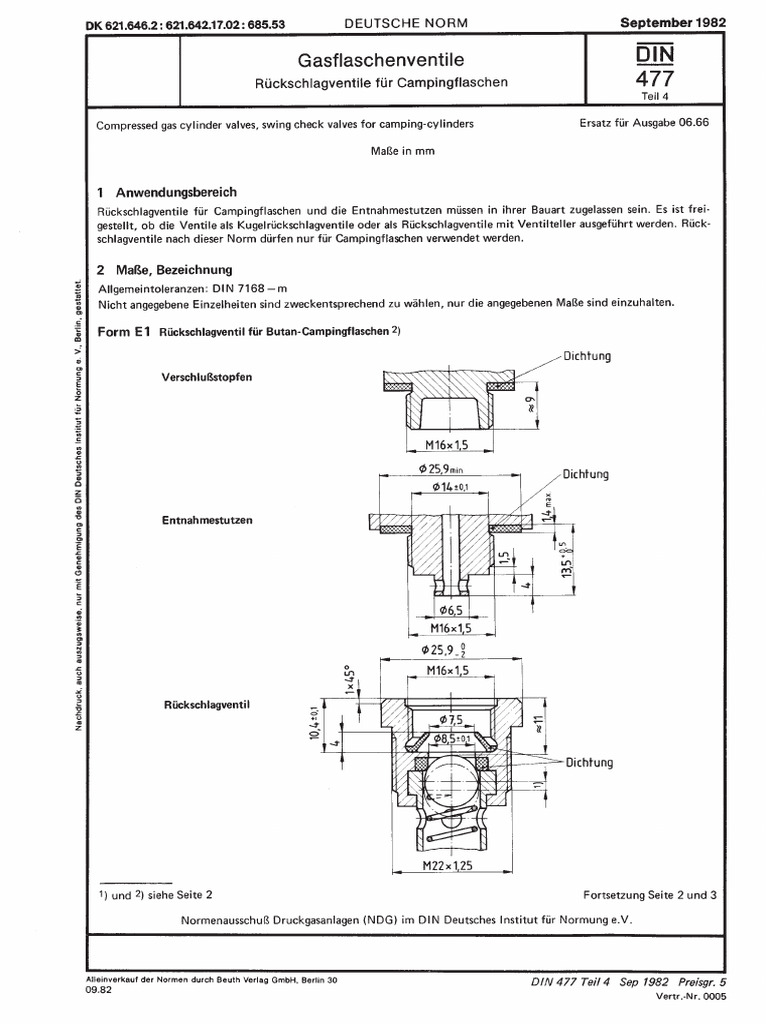 Din 477-4 1982-09 | PDF