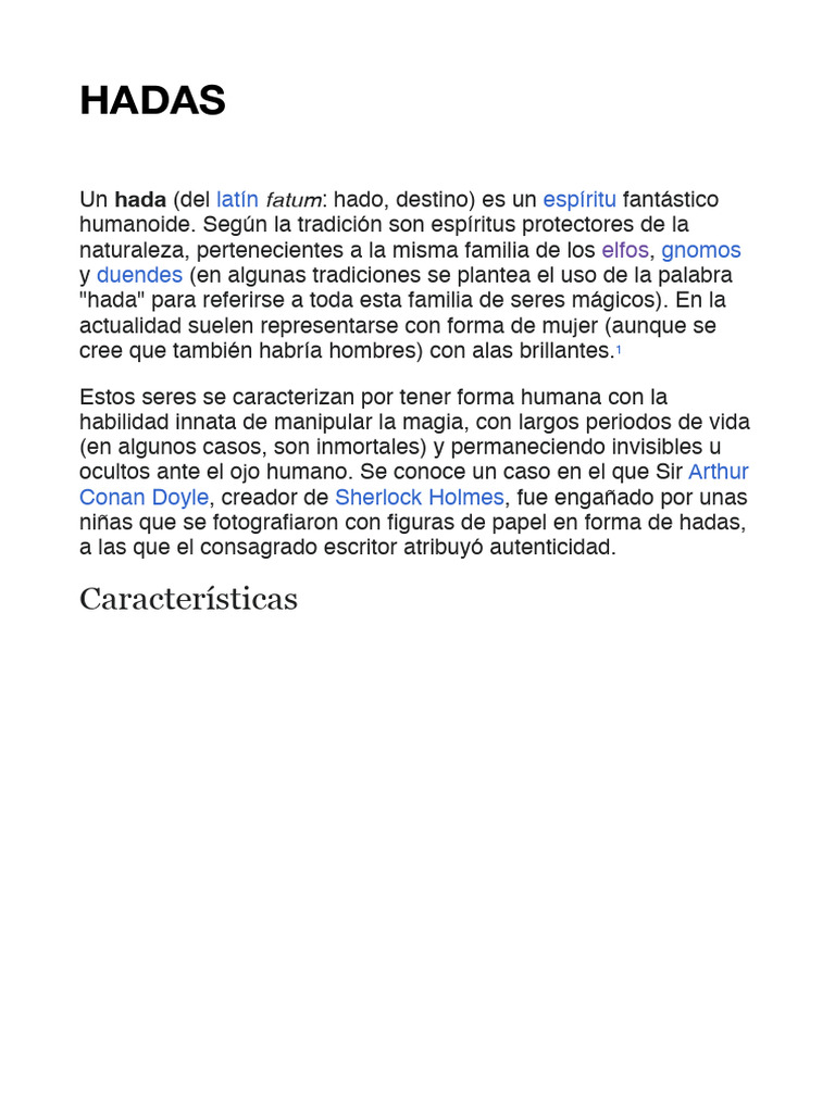 HADAS | PDF | Hadas | Criaturas legendarias europeas