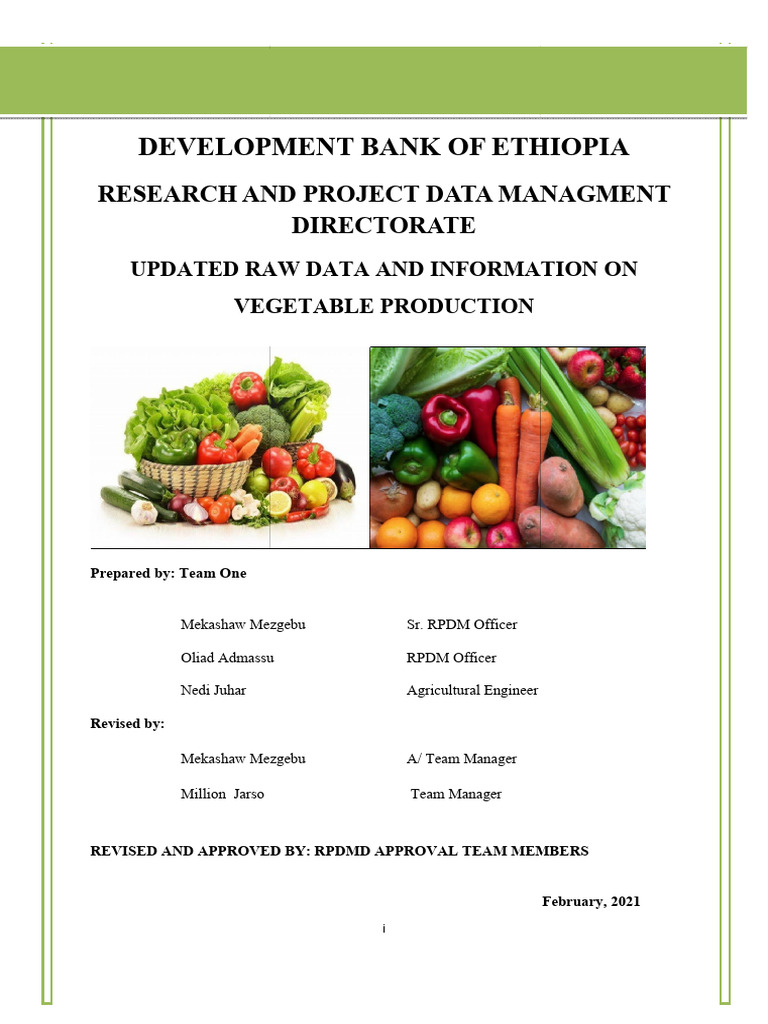 Final Updated Raw Data Vegitable Production 2021 For Print | PDF ...