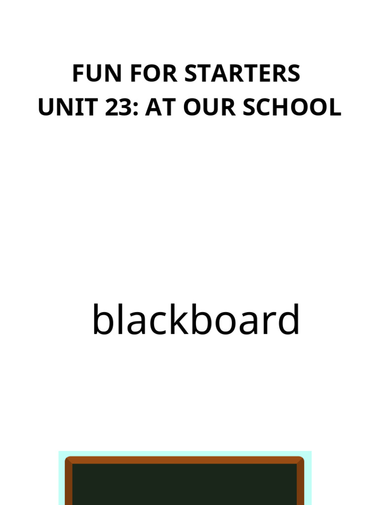Fun for Starters: Units 23-30 Overview | PDF