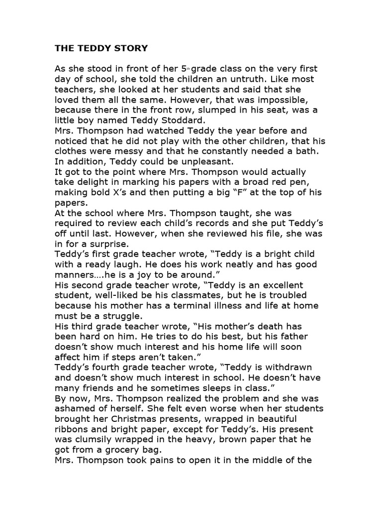 The Teddy Story | PDF