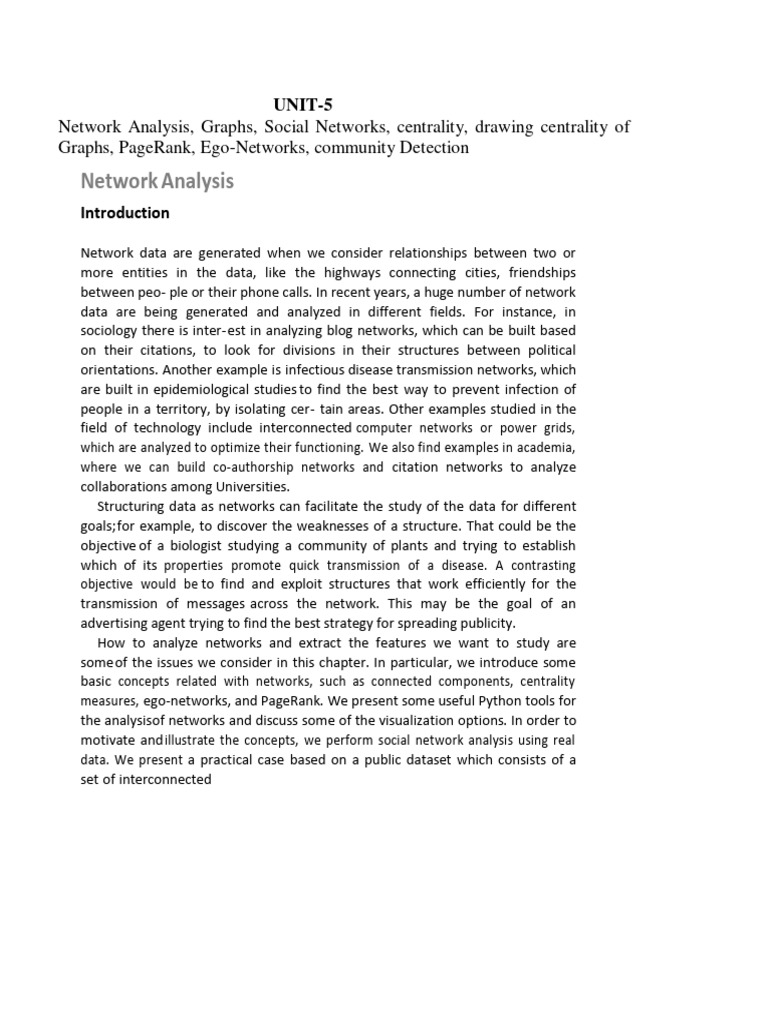 Introduction To Datascience (R20DS501) | PDF | Graph Theory | Mathematical Relations