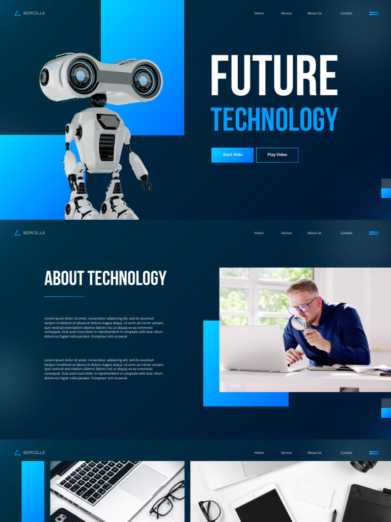 Blue Futuristic Technology Presentation | PDF