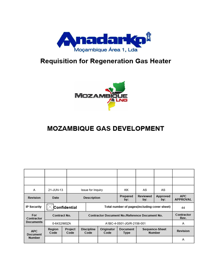 R-2156-001 Requisition For Fired Heater | PDF | Iso 9000 ...