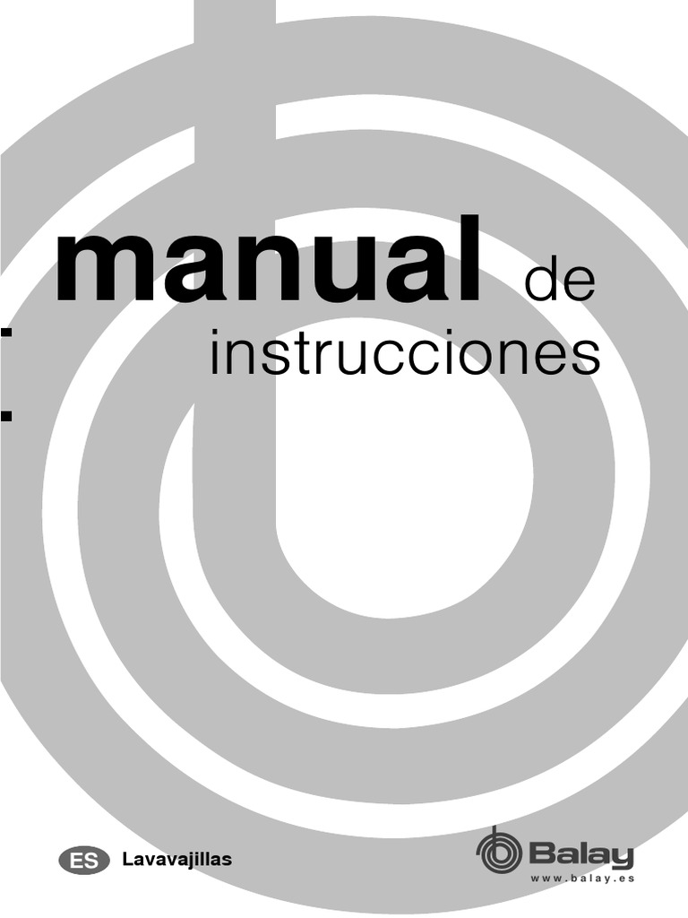 Manual Lavavajillas | PDF | Lavavajillas | Enchufes y tomas de corriente alterna
