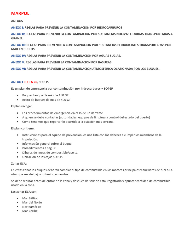Normas MARPOL para Prevención de Contaminación | PDF | Contaminación