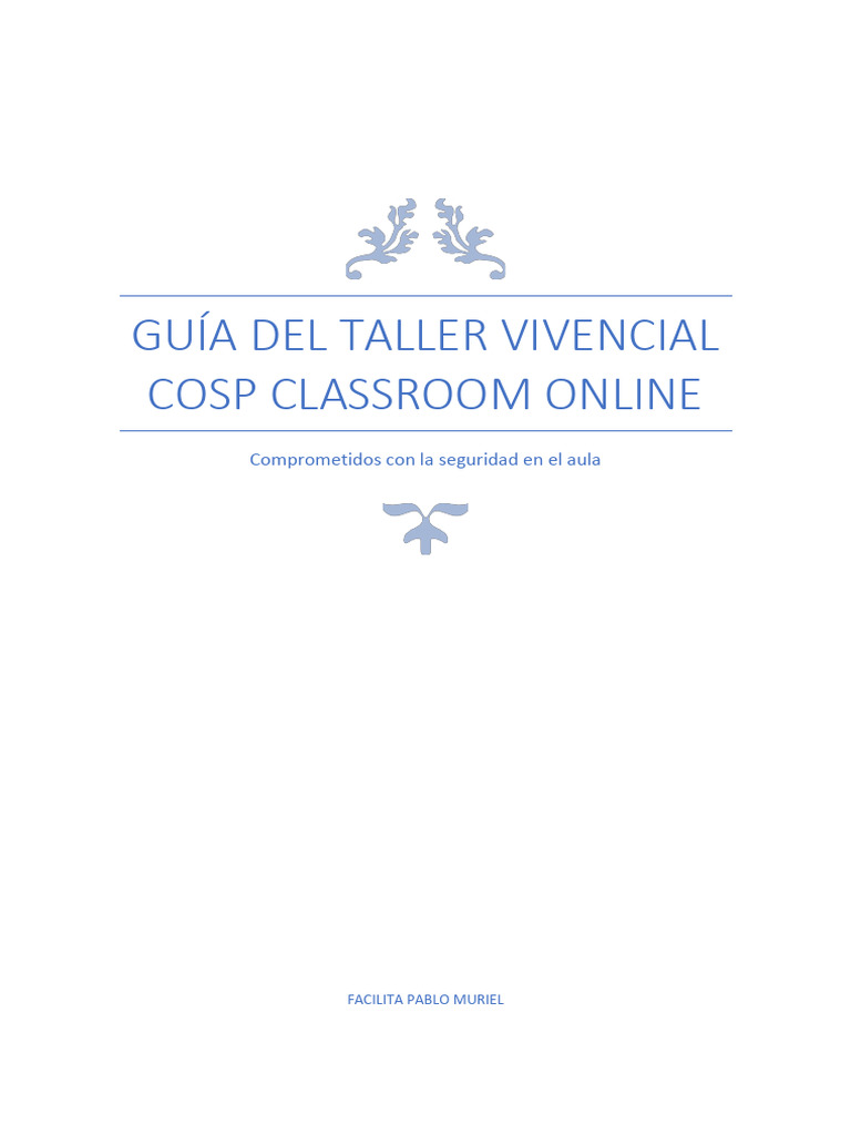 Guia COSP Classroom Taller Vivencial Online | PDF | Teoría de apego