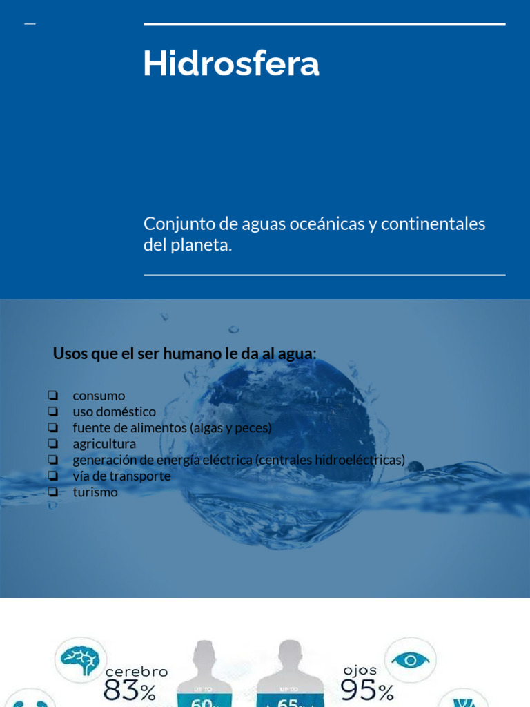 Hidrosfera | PDF | Agua | El ciclo del agua