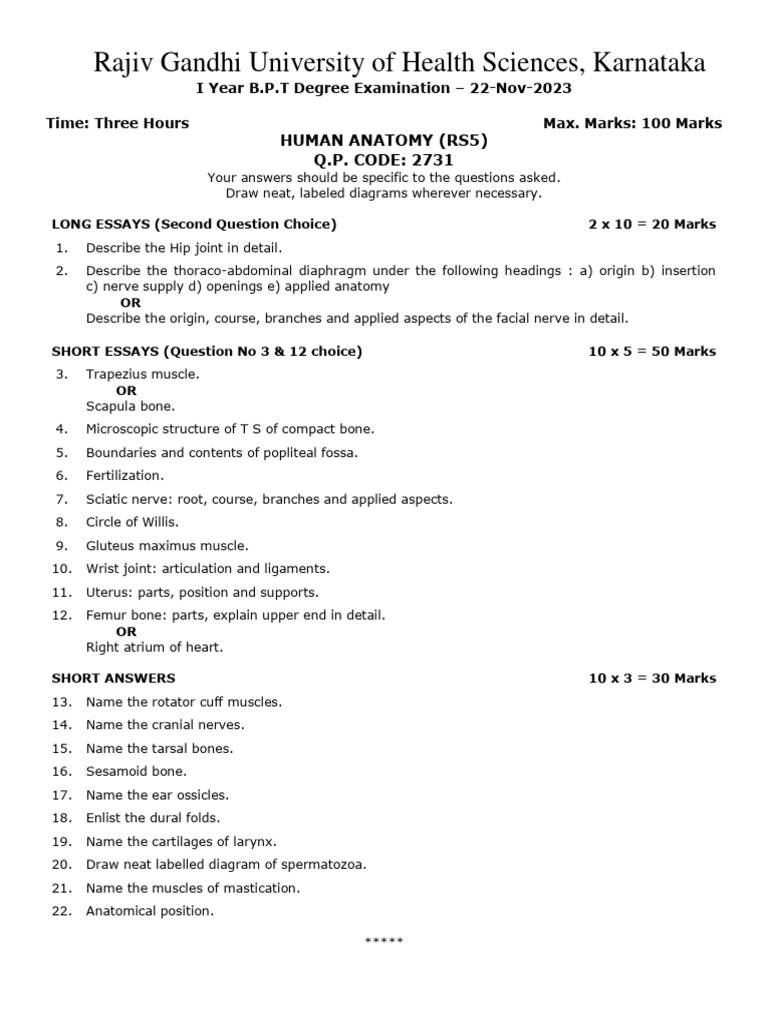 Human Anatomy 2731 | PDF | Teaching Methods & Materials | Wellness