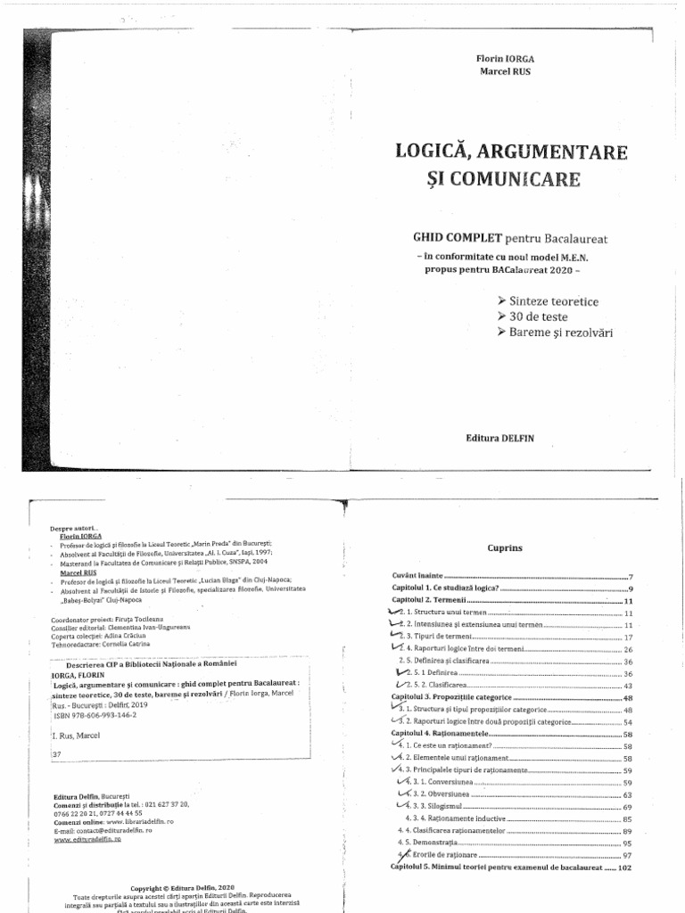 Logica, Argumentare Si Comunicare | PDF