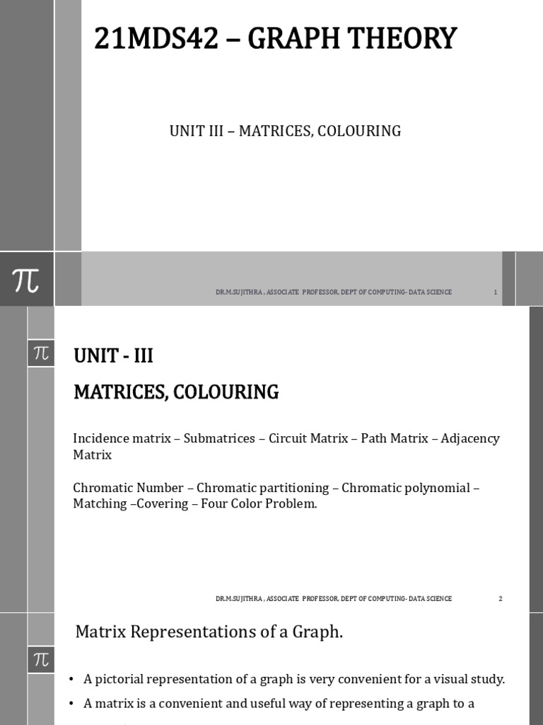 Incidence and Circuit Matrices in Graphs | PDF | Vertex (Graph Theory ...