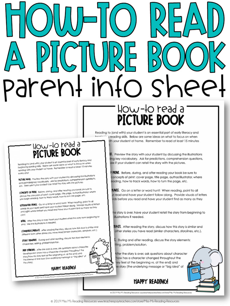 Parent Info Sheet | PDF | Reading Comprehension | Picture Book