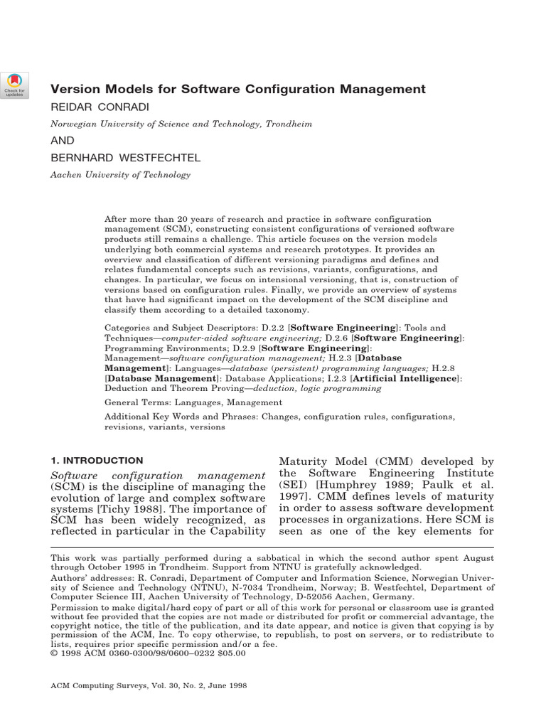 Leitura de Gerência de Software 1 | PDF | Version Control | Object (Computer Science)