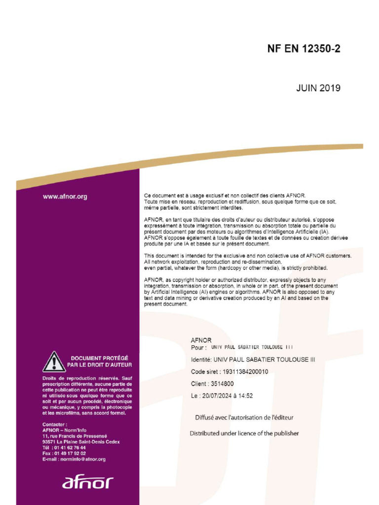 NF en 12350-2 Messure d'Affaissement Au Cône | PDF