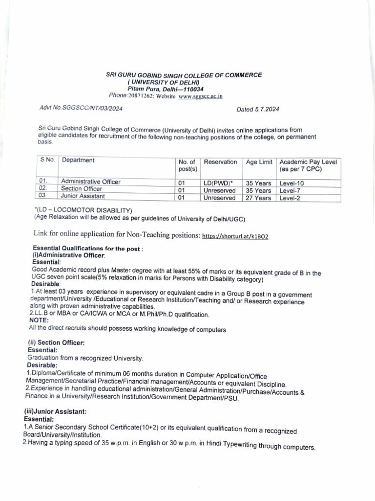 Application: Pitam Pura, Delhi-110034 | PDF