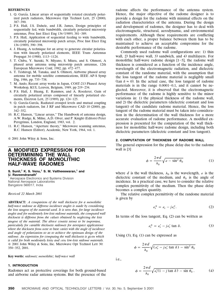 Sunil Et Al-2001-Microwave and Optical Technology Letters | PDF ...