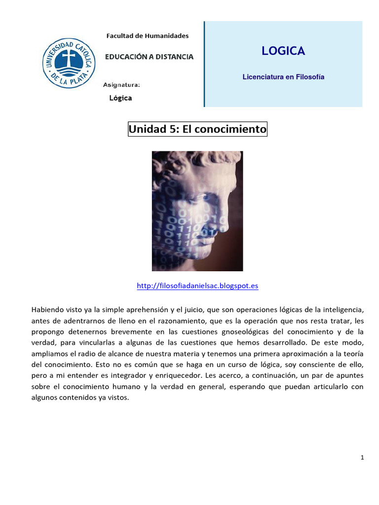 Lógica Modulo 5 - El Conocimiento | PDF | Verdad | Conocimiento