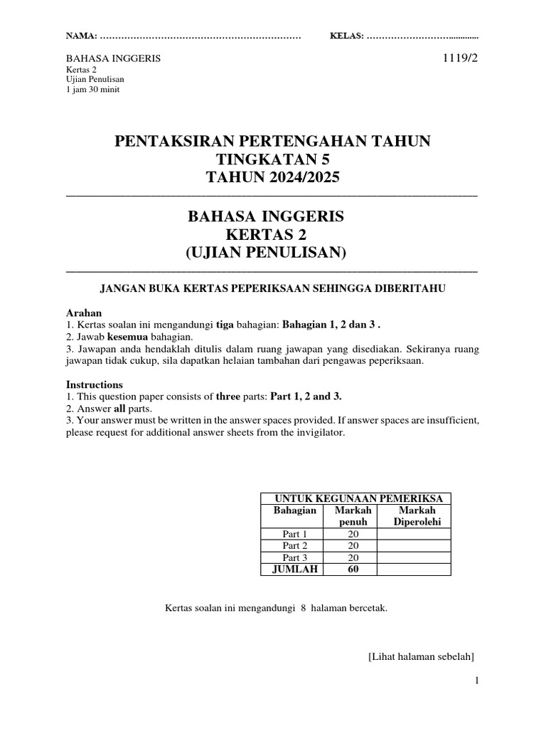 PAPER 2 FORM 5 PPT 2024 | PDF